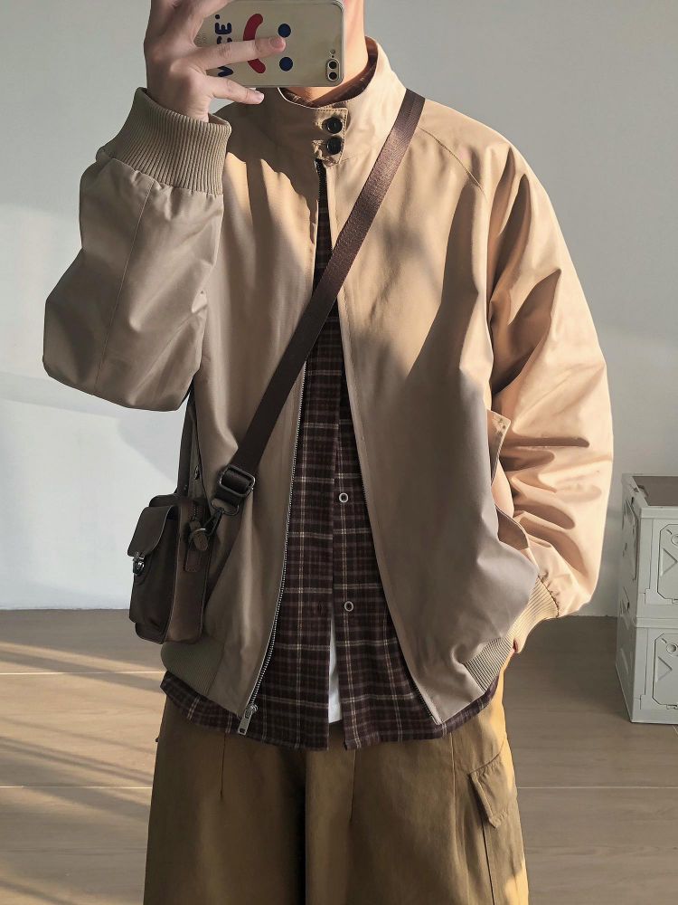 Khaki Flight Retro Jacket : 더스터프(Dustuff)