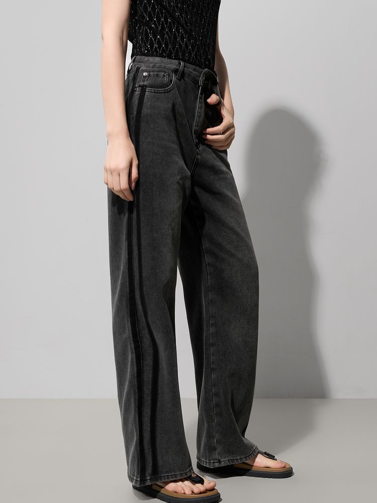 Contrast Fade Washed Denim Pants : 엘레니크(Elenique)