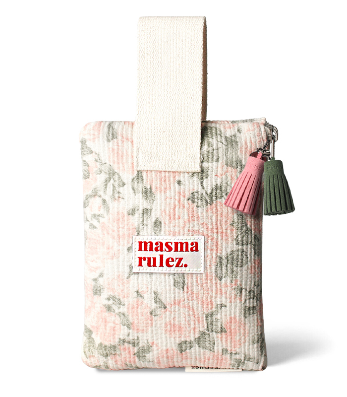 Strap pouch _ 트리플거즈 핑크플라워 : Masmarulez [마스마룰즈]