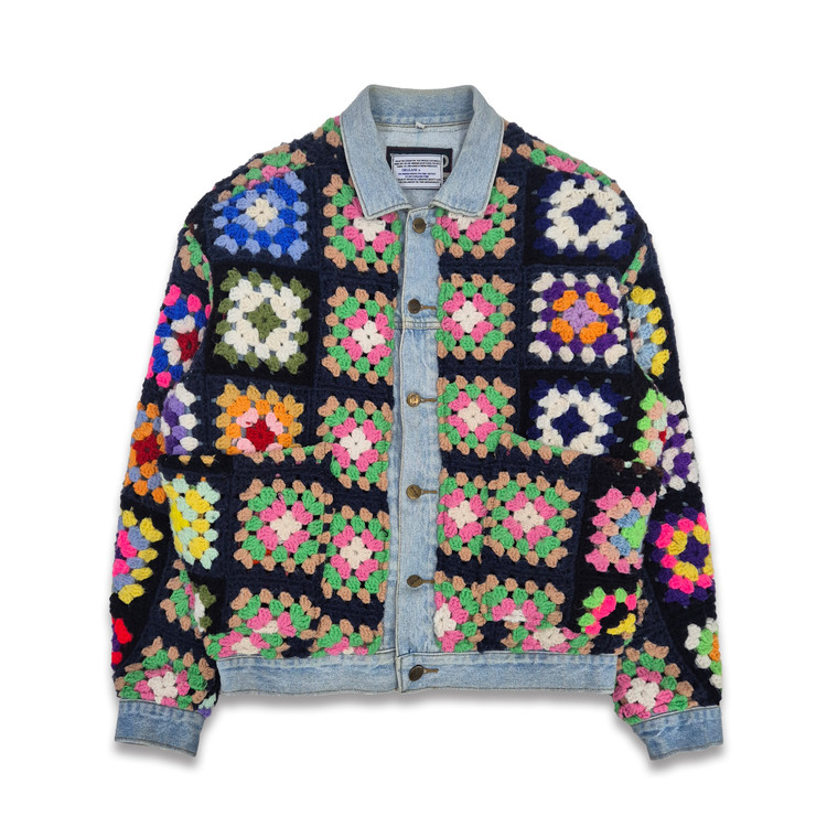orleans re work crochet denim jacket : ORLEANS STORE