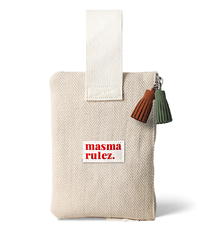 Strap pouch _ Herringbone beige : Masmarulez [마스마룰즈]
