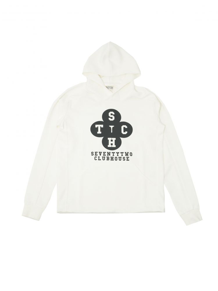 STCH UNISEX (유니섹스) [Clover logo hoodie-White] : SeventyTwoClubHouse - KR