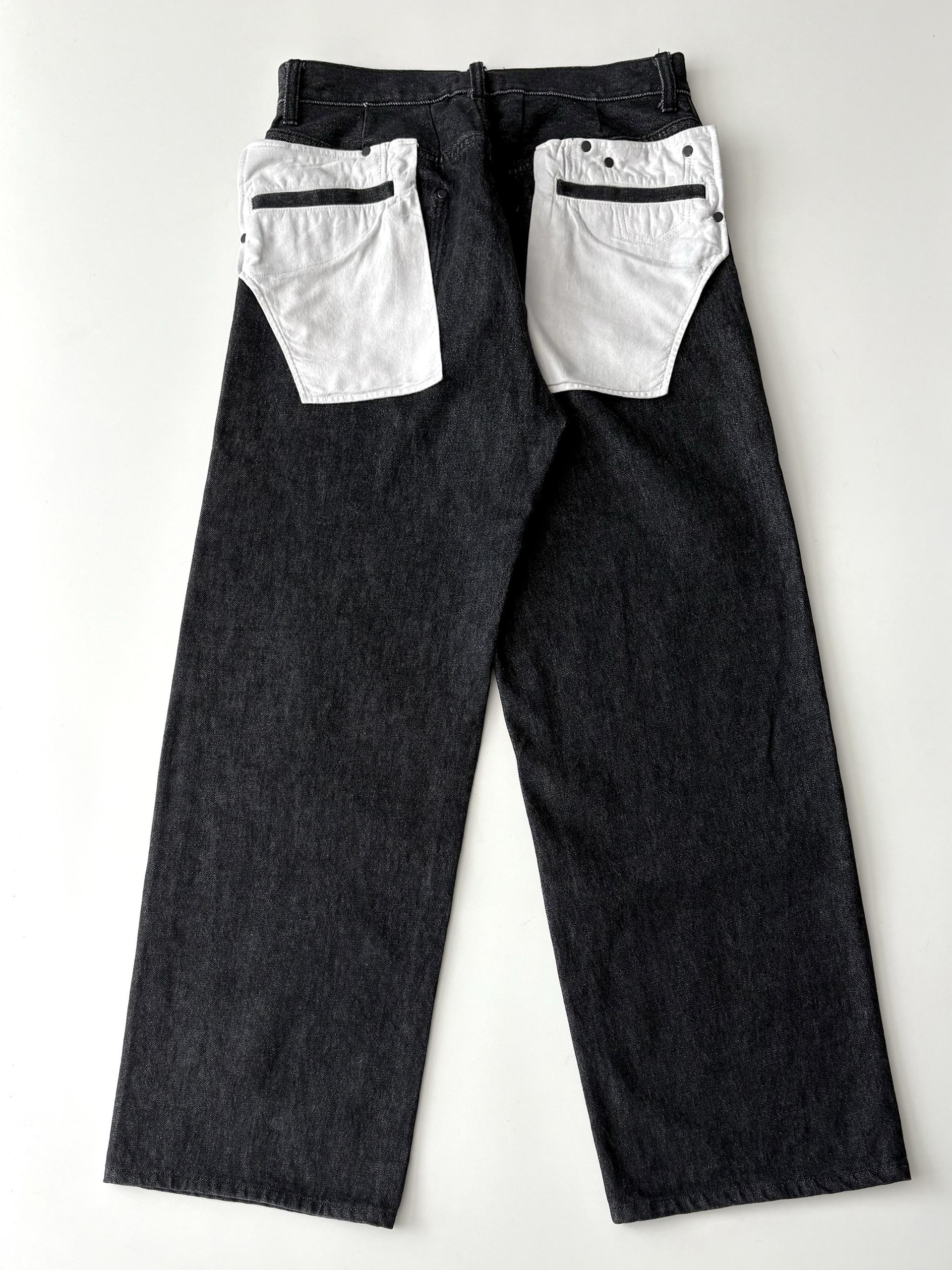 Facetasm inside-out pocket denim pants : TAAU