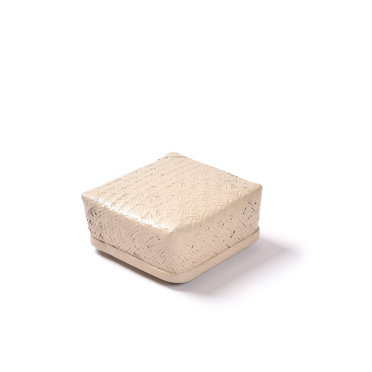 베이지칠 정사각 작은보석상자 줄무늬 물방울무늬 15x15x8cm 채상장 Chaesangjang