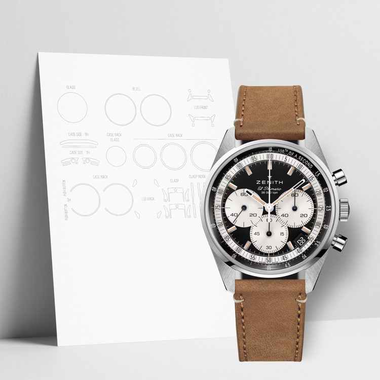 WATCHSHELL ZENITH CHRONOMASTER ORIGINAL 03.3200.3600/21.C903 38MM ...