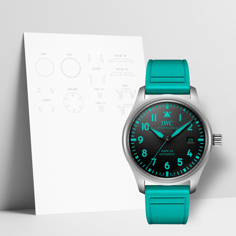 워치쉘 IWC 마크 20 메르세데스-AMG 페트로나스 포뮬러 원 팀 IW328210 40MM 보호 필름 : 시계 보호 필름 ...