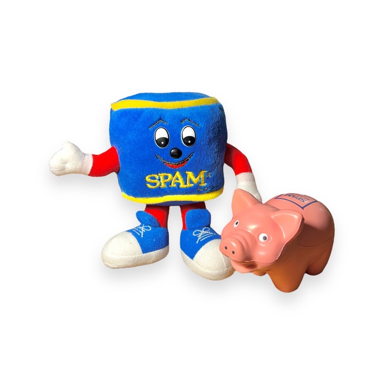 Spam Mascot Spammy Plush & Rubber Spam Pig Set : Yayshop 예이샵