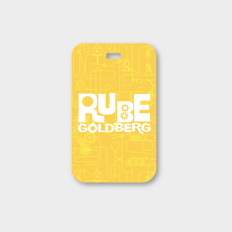 네임택 ( Name tag) Rube Goldberg Logo / yellow : 원더랜드 에듀케이션 코리아