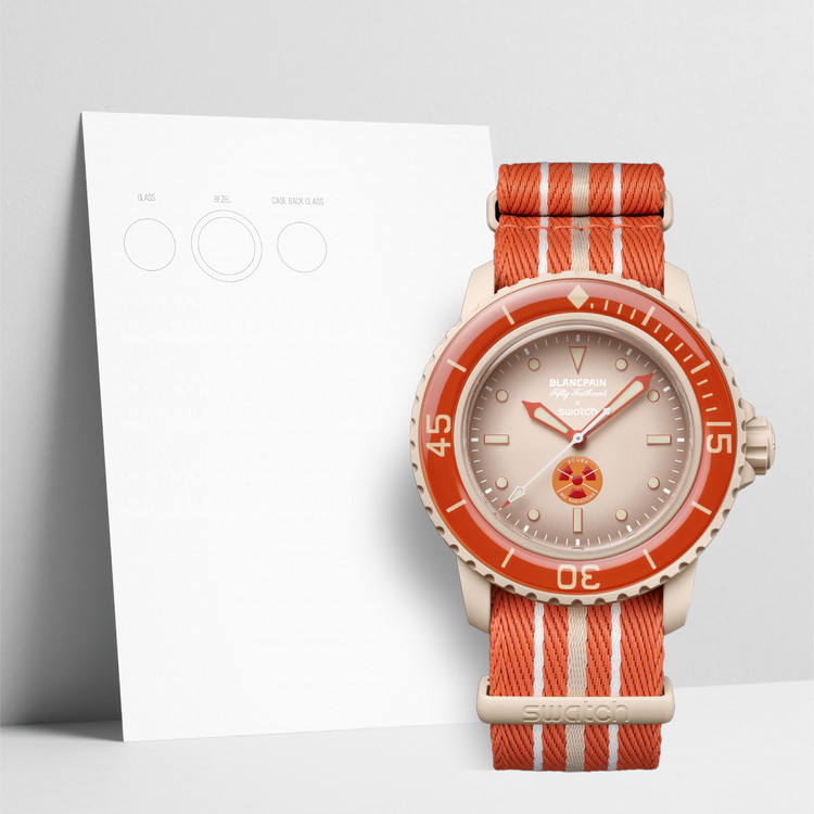 WATCHSHELL SWATCH SCUBA FIFTY FATHOMS ARCTIC OCEAN SO35N100 42MM ...