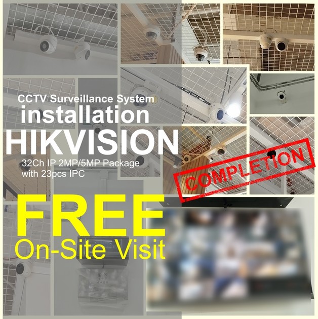 Installation of HIKVISION 32Ch IP 1080P Package with 23pcs IPC in ...