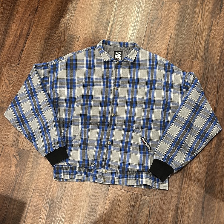 [XL] No Fear Blue Plaid Jacket : Yayshop 예이샵