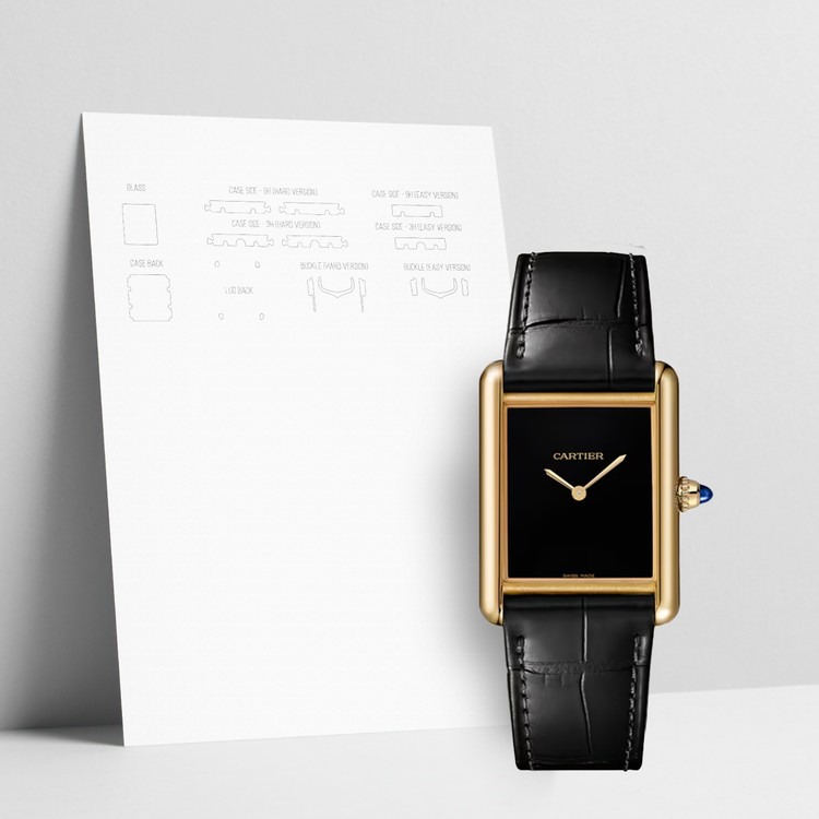 WATCHSHELL CARTIER TANK LOUIS L WGTA0091 33.7x25.5MM PROTECTION FILM ...