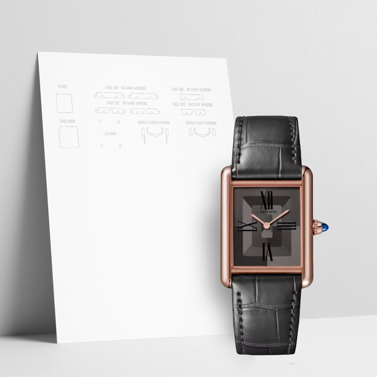 WATCHSHELL CARTIER TANK LOUIS WGTA0092 LARGE FILM : Watch Protection ...