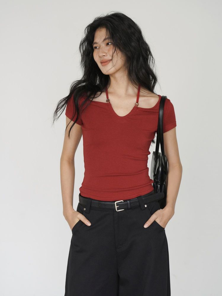 Bead Strap T-Shirt : 네버씬비포(neverseenbefore)