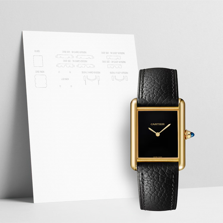 WATCHSHELL CARTIER TANK LOUIS L WGTA0160 33.7x25.5MM PROTECTION FILM ...