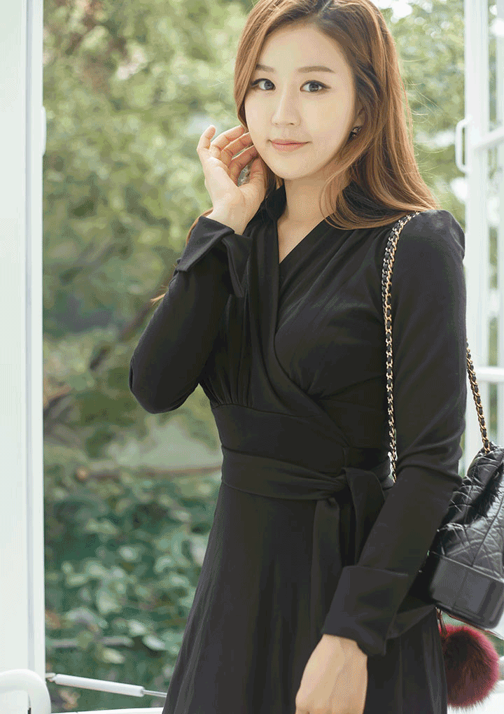 순수씨2 블랙 맥시 랩원피스 : 바이서우, BYSEOWOO