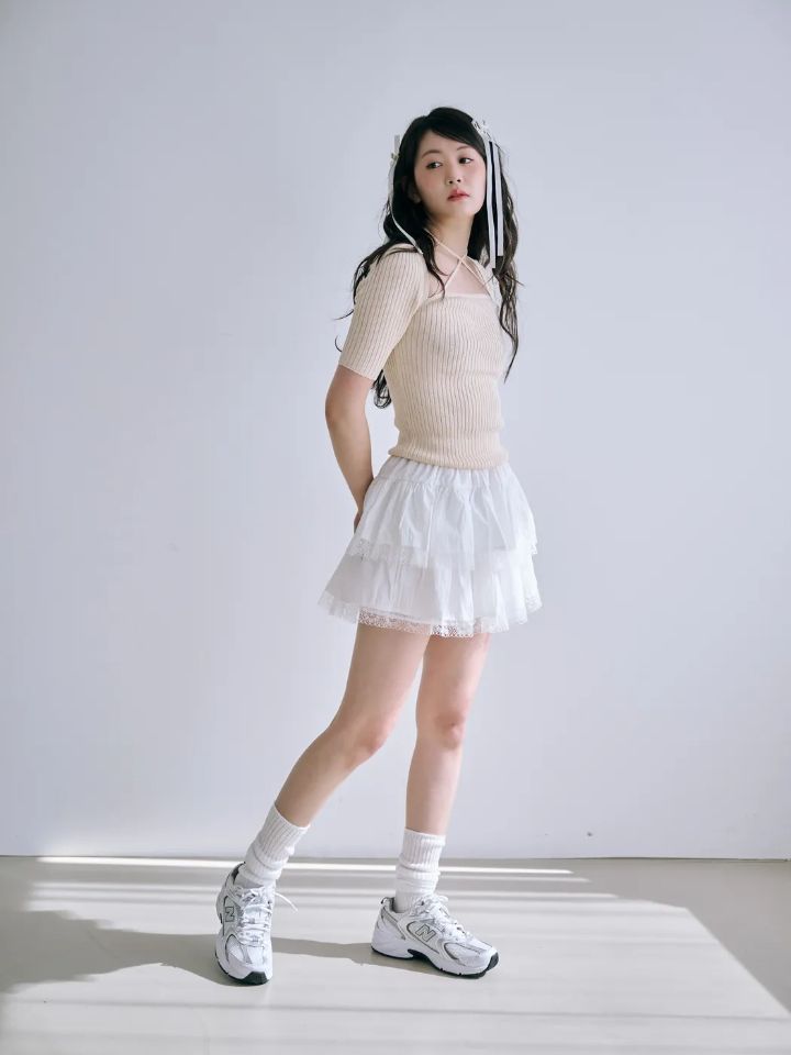 바이서우 비앙카 투웨이 니트 티셔츠 BYSEOWOO Bianca Two-Way Knit T-Shirt