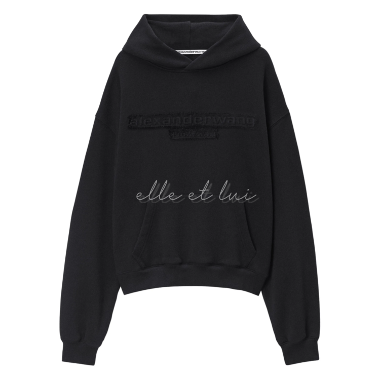 alexadner wan* logo-embossed hoodie (wht/blk) : 엘에루이