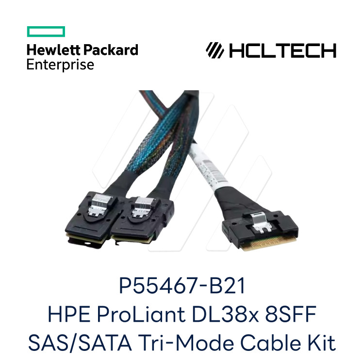 P55467-B21 HPE ProLiant DL38x 8SFF SAS/SATA Tri-Mode Cable Kit : 에이치씨엘테크