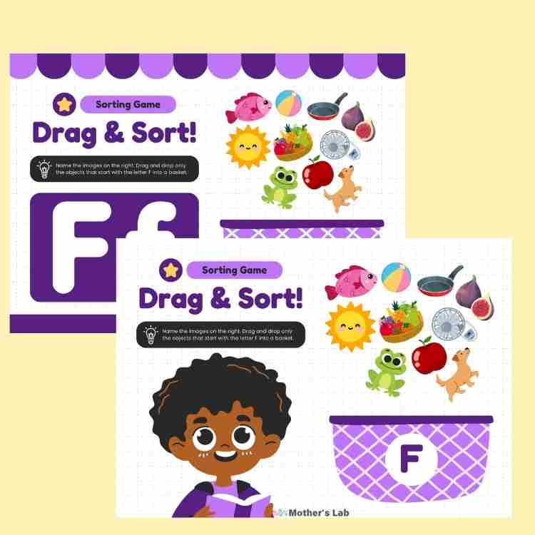 Alphabet Drag & Sort Fun – 재미있게 배우는 알파벳 활동