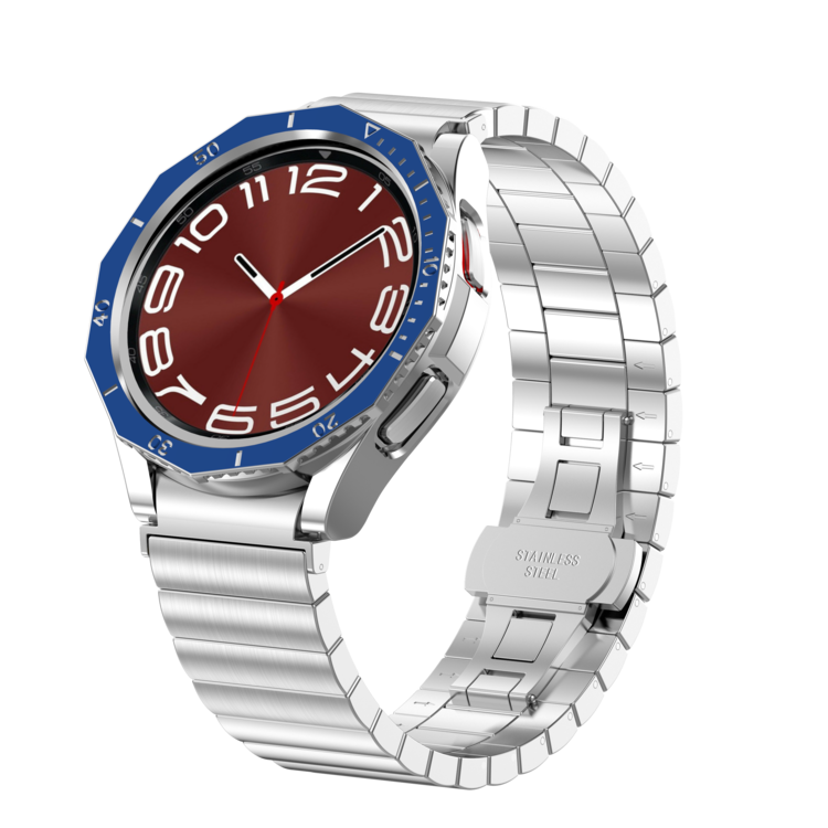 갤럭시워치6 클래식 링크브레이슬릿 메탈 스트랩 풀커버 기어 베젤링 강화유리 세트 : 칸탐 KANTAM