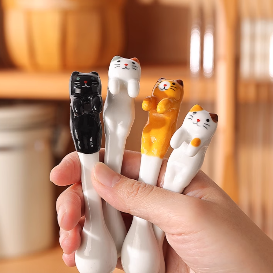 meow ceramic tea spoon - 애옹이세라믹티스푼 : THE RIVER HAUS