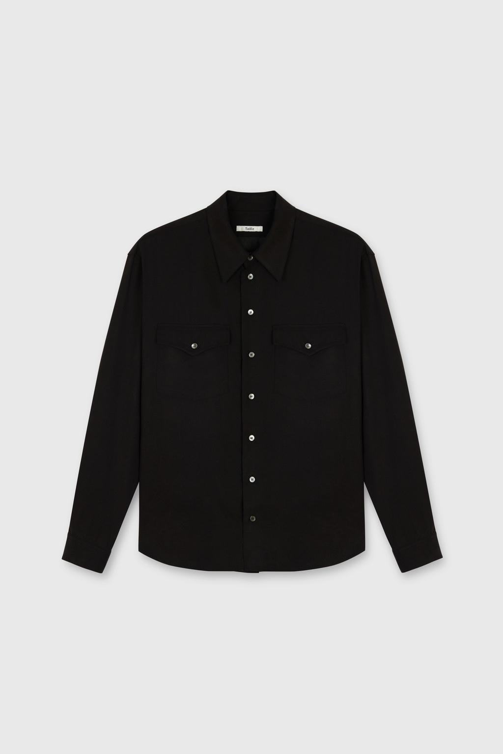 SEVIGNY TENCEL OFFICER SHIRT BLACK : TAILLE 타일레