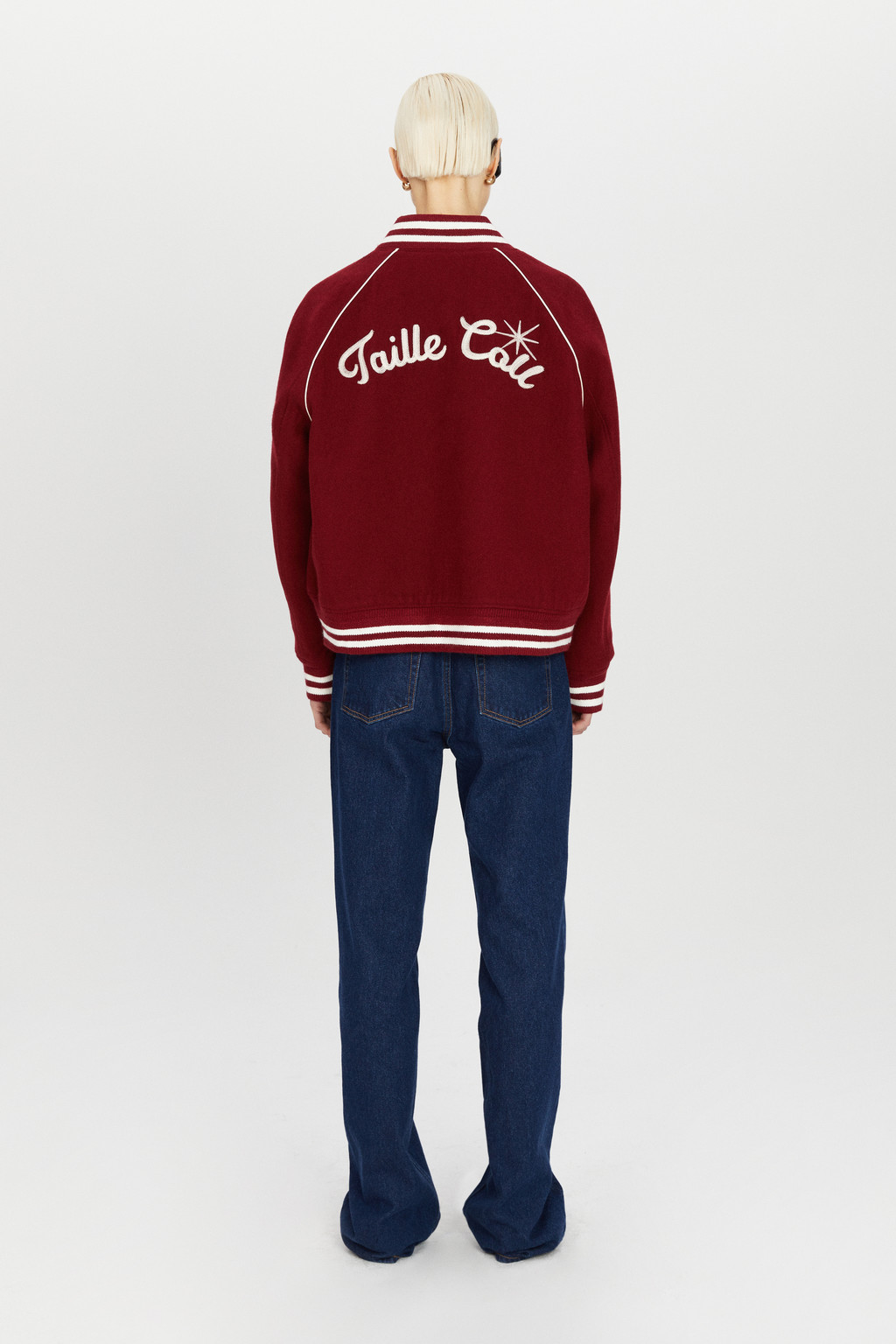 WOOL VARSITY CLUB JACKET GARNET : TAILLE 타일레