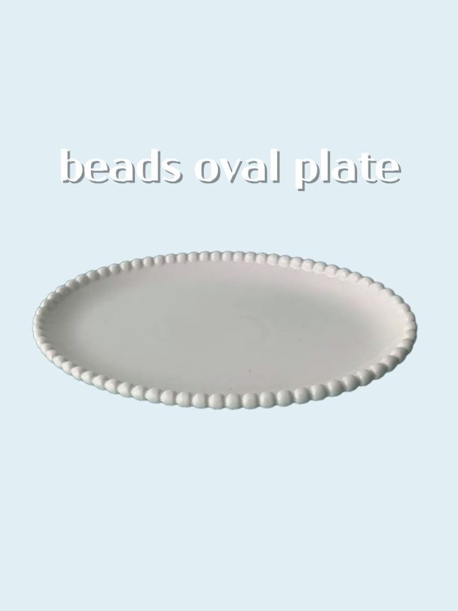 Beads oval plate : 퐁드타블레