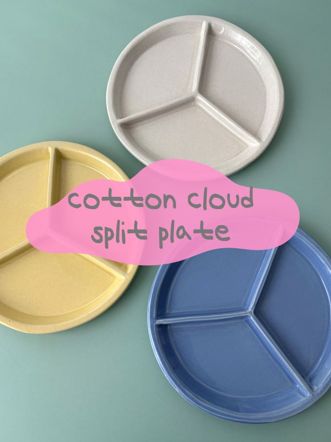 Cotton cloud split plate (22cm) : 퐁드타블레