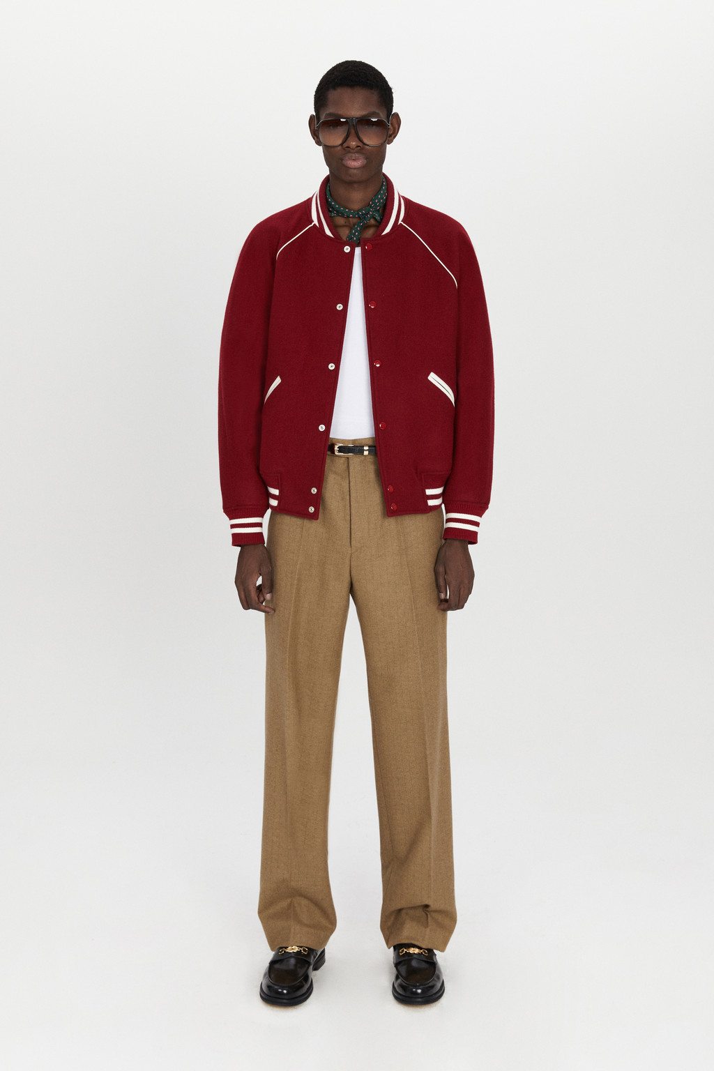 WOOL VARSITY CLUB JACKET GARNET : TAILLE 타일레