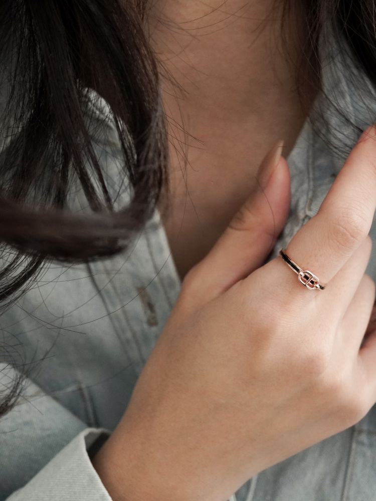 실버925 미니 에폭라인 샹달 포인트 반지 SRF209 : HRM SILVER