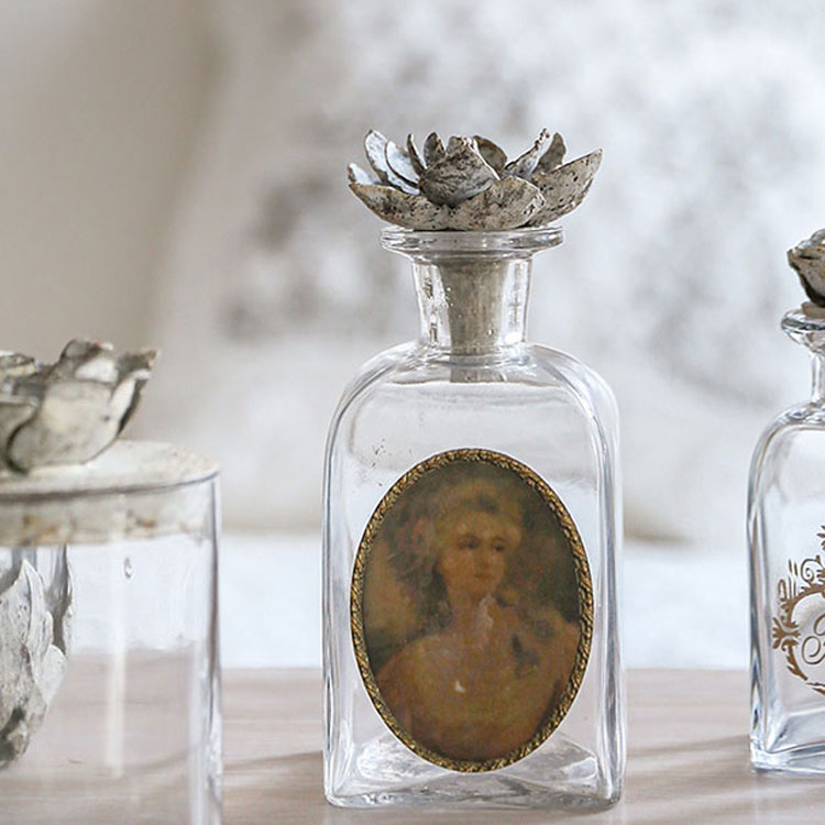 [진열] 꼬끄시그루 사각유리병 앙뜨와네트 : 라벨르엠 - Labelle M