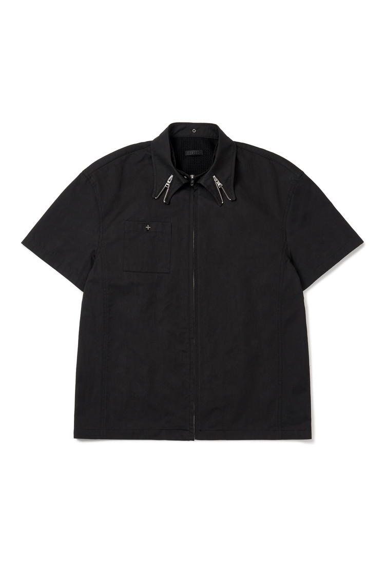 Modular Collar Shirt BLACK : CARTEL ATELIER