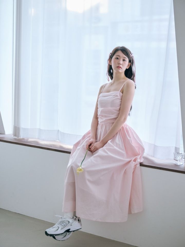 바이서우 BYSEOWOO 레베카 원피스 - 여름에 시원하고 날씬해 보이는 끈 나시 면 맥시 원피