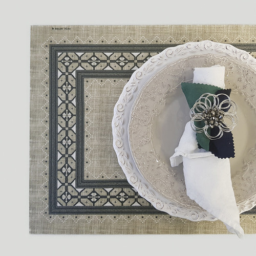 베이자플로우 크로스스티치 PVC 테이블매트 - Cs51 : 라벨르엠 - Labelle M