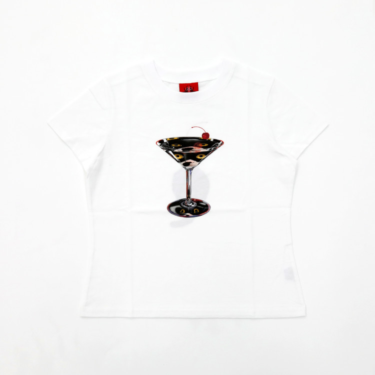 MIKI KIM - 'MARTINI CAT' BABY T-SHIRT : CORD