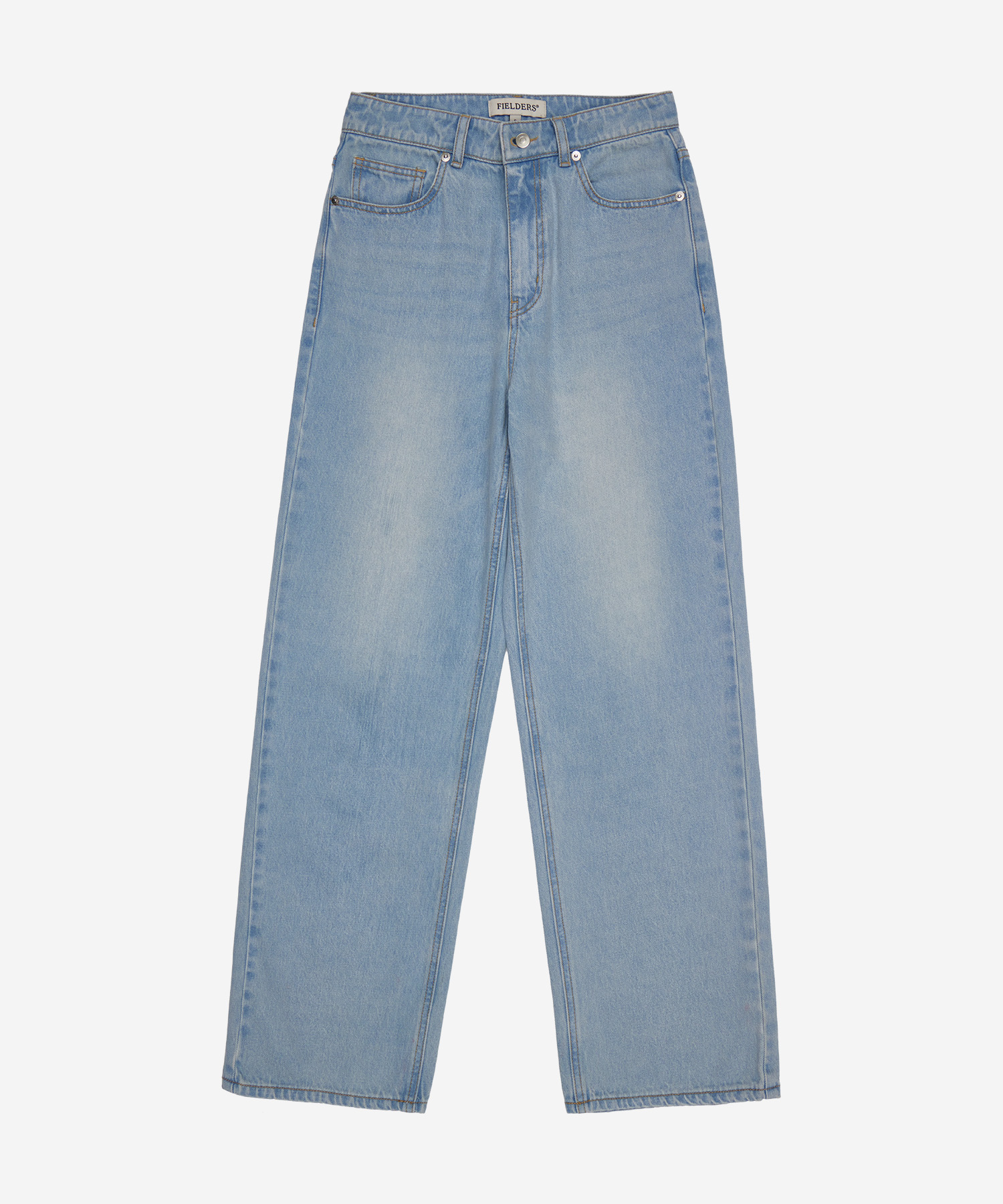 REGULAR STRAIGHT FIT DENIM PANTS LIGHT BLUE : fielders