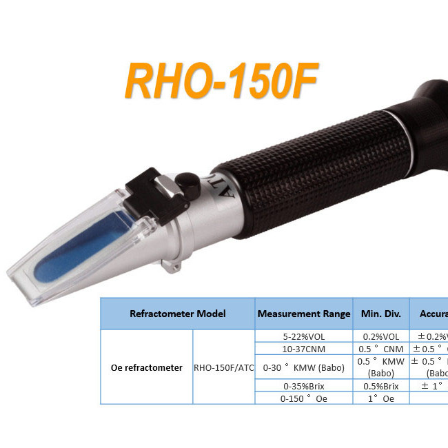 RHO-150F ATC 5-22%VOL 10-37CNM 0-30°KMW(Babo) 0-35%Brix 0-150°Oe ...