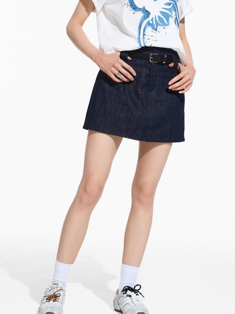Slit Shape Vintage Denim Skirt : 엘레니크(Elenique)
