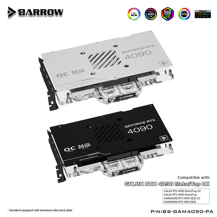 Barrow LRC2.0 full coverage GPU Water Block for GALAX 4090 MetalTop ...