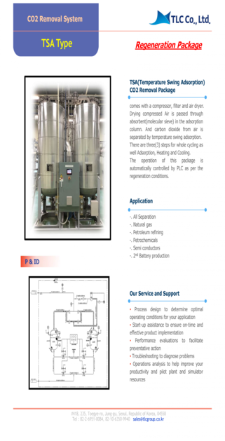 CO2 Regeneration Package(TSA type) : TLC CO.,LTD.