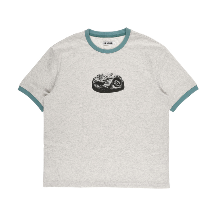 SMALL STONE RINGER TEE - TURQUOISE : Circles Cult Club