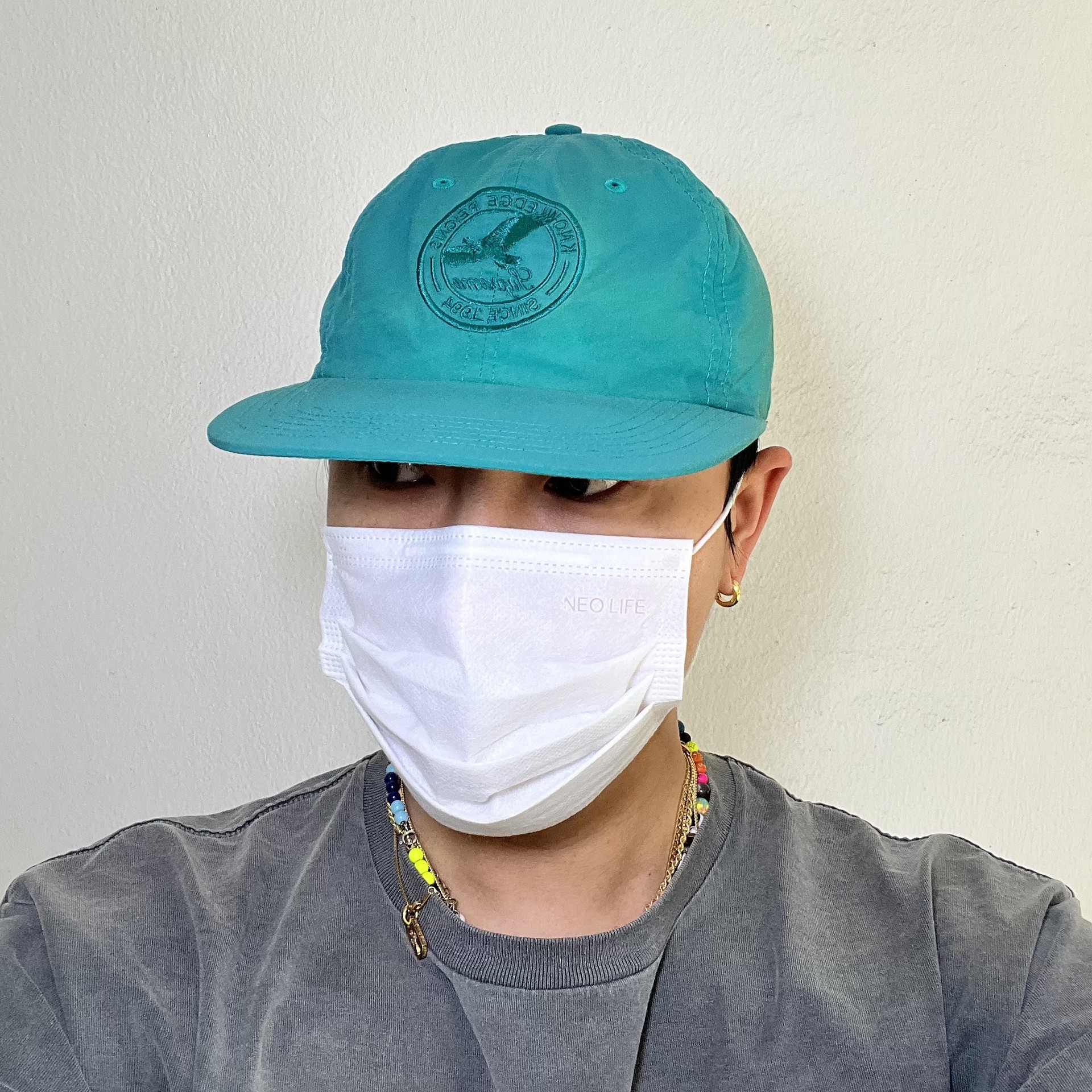 vintage supreme teal color poly cap : soberseoul