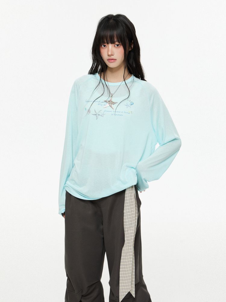 cover-up sunscreen T-shirt : 라벨트리