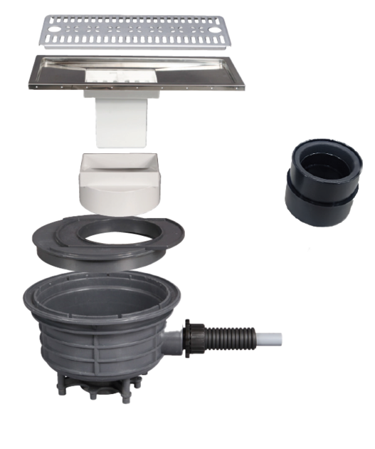 PVC 50A (분기관 적용) / FD-Adaptor 배수트랩 : 내화채움구조