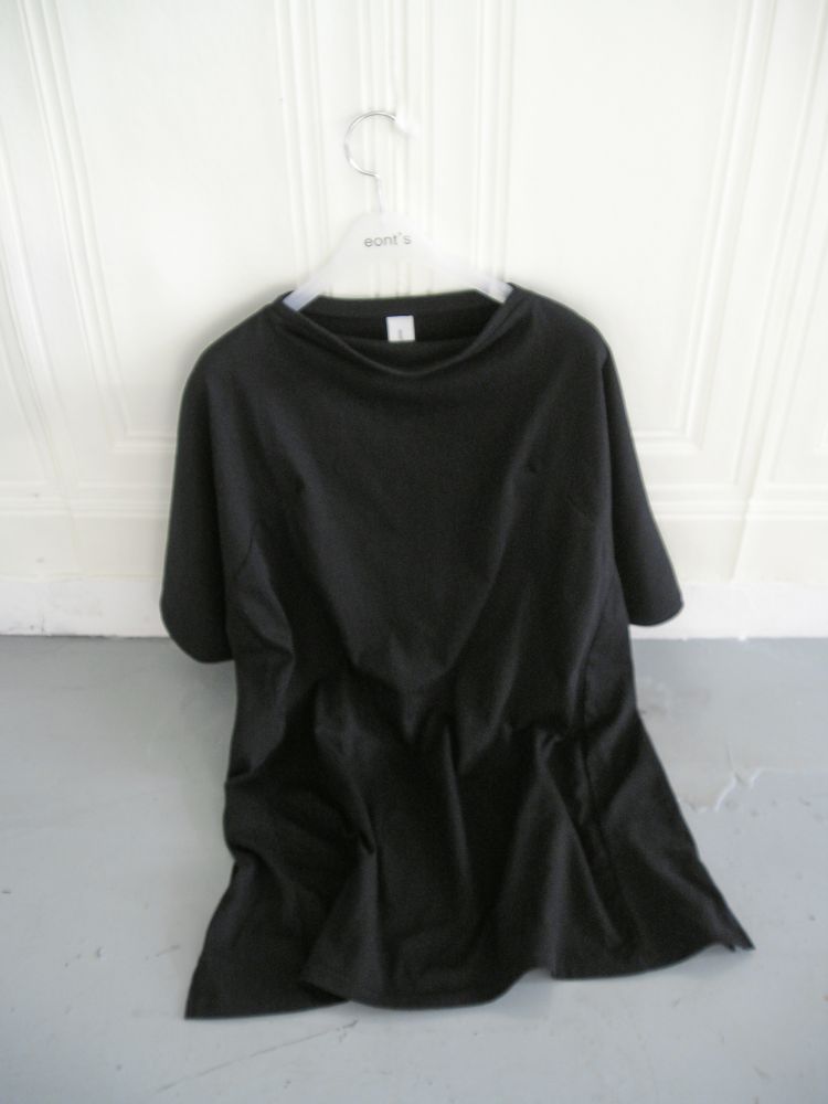 Cowl Neck Half Top - Black : eont's
