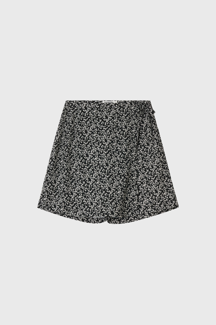 Caster wrap skirt pants flower : HAUSWOMEN