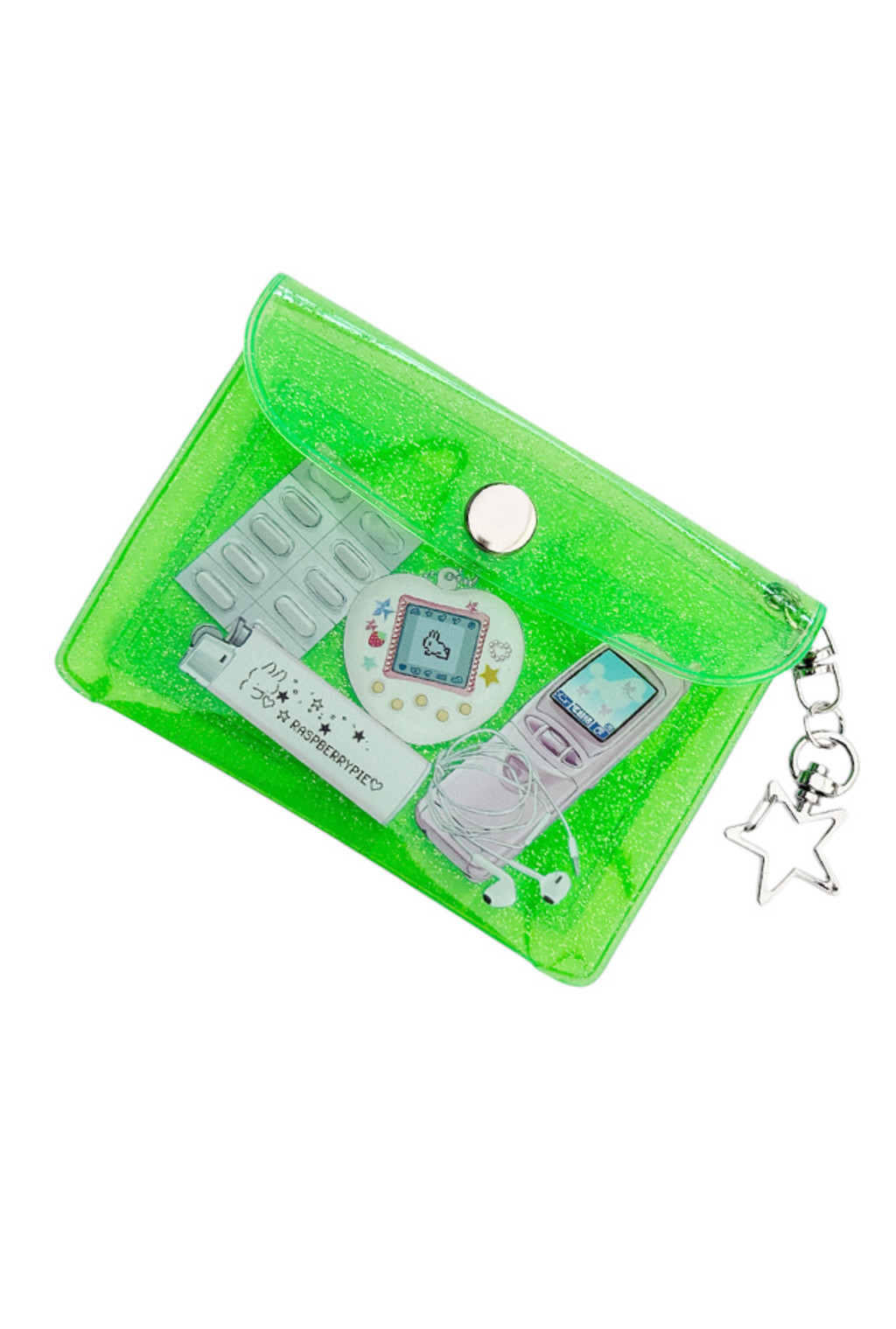 (neon green) twinkle clear case : RASPBERRYPIE