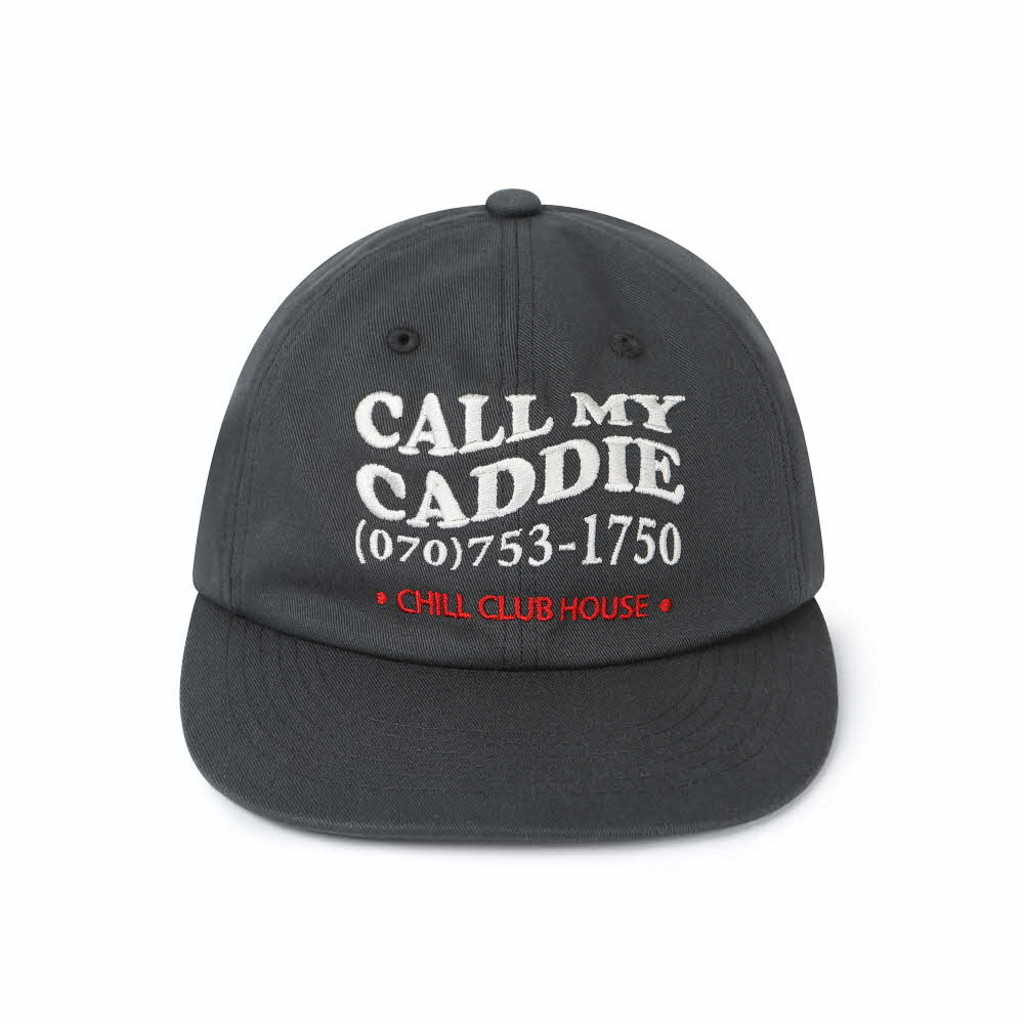 CALL MY CADDIE BALL CAP CHARCOAL O/S : Chill sports club (칠스포츠클럽)